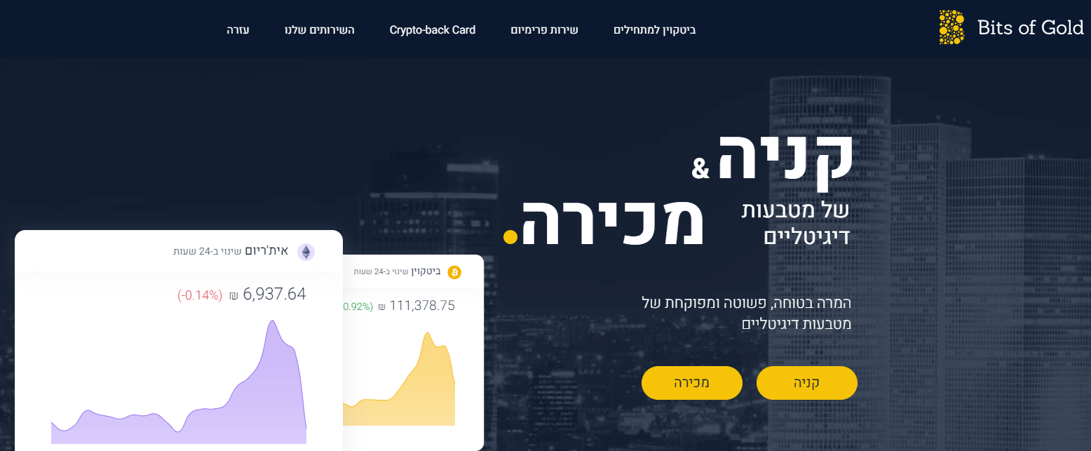 ביטוסי בורסת קריפטו ישראלית, מדריך מכירת וקניית קריפטו דרך Bit2C